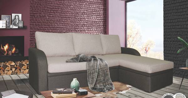 Разтегателен диван Марина СЛ - Ларс Браун/Ларс Капучино - Топ Цени | Мебели Онлайн Orhideamebel.com